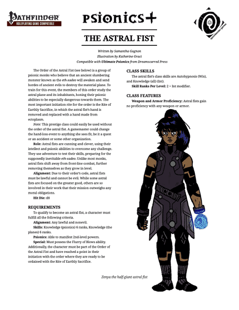 Psionics+: The Astral Fist | RPG Item | RPGGeek