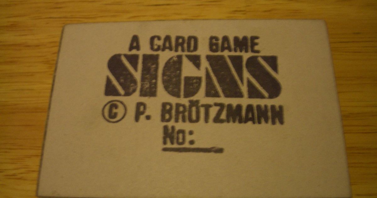 Signs | Board Game | BoardGameGeek