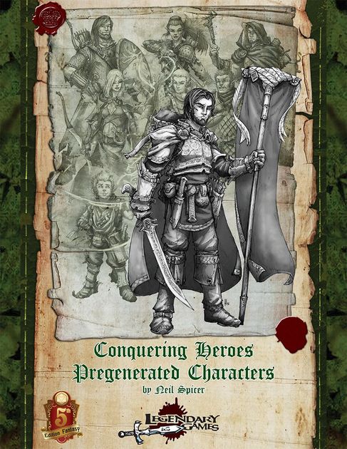 Conquering Heroes: Pregenerated Characters (5E) | RPG Item | RPGGeek