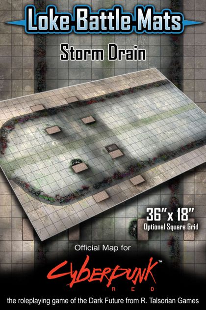 Cyberpunk RED Battle Map: Storm Drain | RPG Item | BoardGameGeek