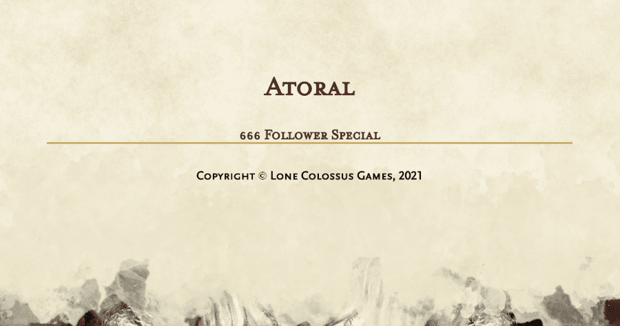 Atoral | RPG Item | RPGGeek