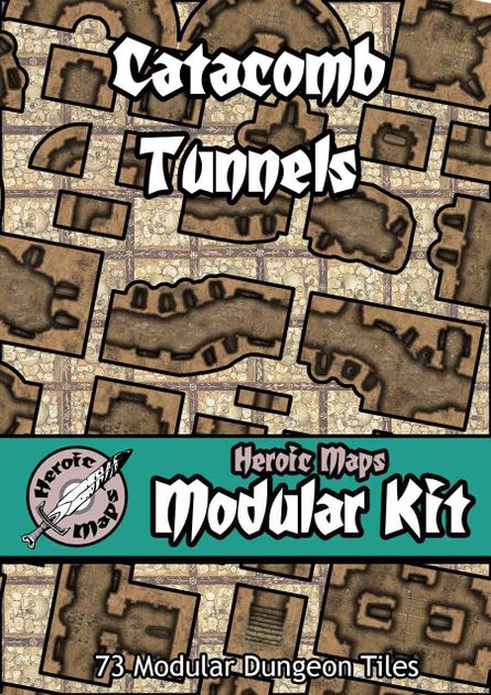 Heroic Maps Modular Kit: Catacomb Tunnels | RPG Item | RPGGeek