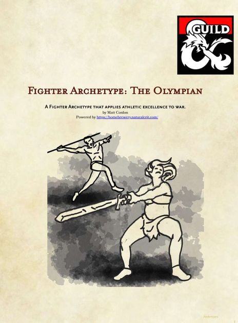 Fighter Archetype: The Olympian | RPG Item | RPGGeek