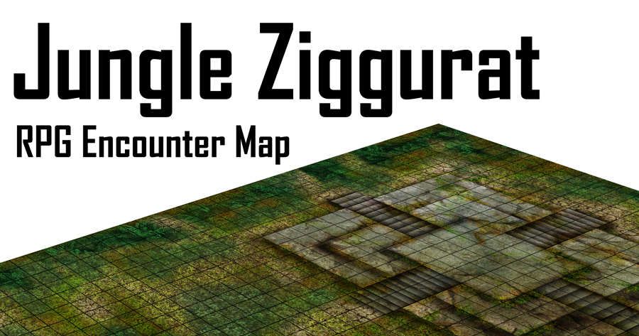Jungle Ziggurat 48" x 24" RPG Encounter Map | RPG Item | RPGGeek