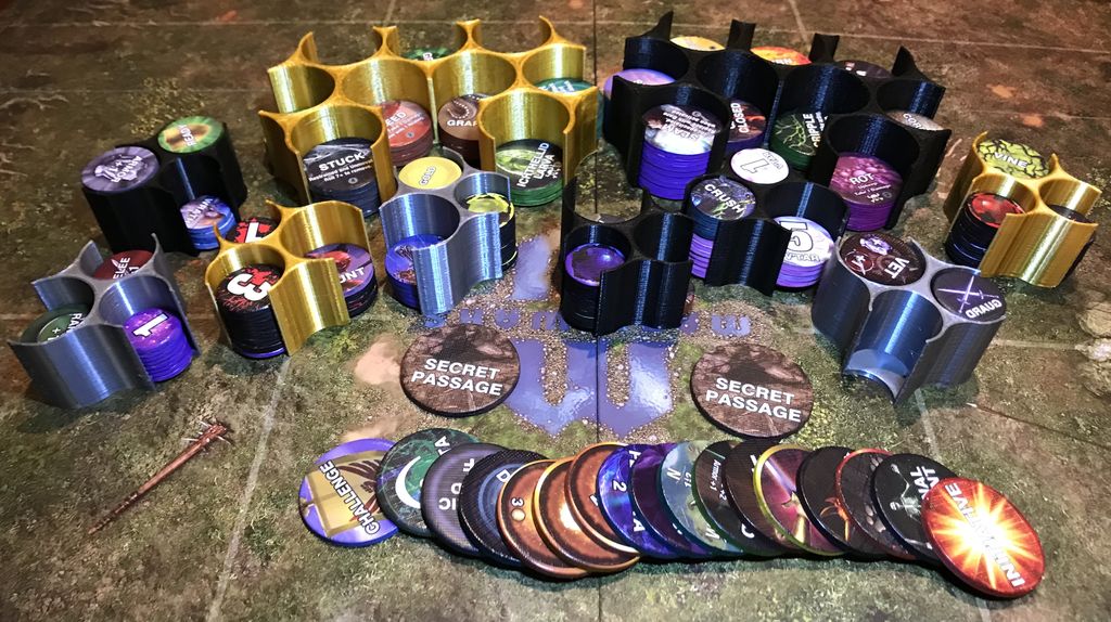 Deluxifying your cardboard tokens by covering them with resin