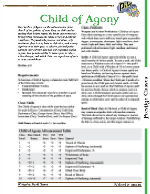 Child of Agony | RPG Item | RPGGeek