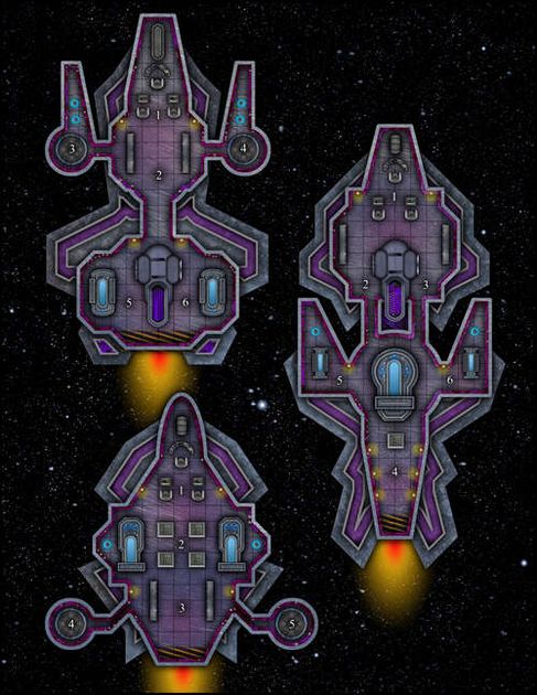 VTT Map Set 310: Starship Deckplan: Rim Patrol Ships | RPG Item | RPGGeek