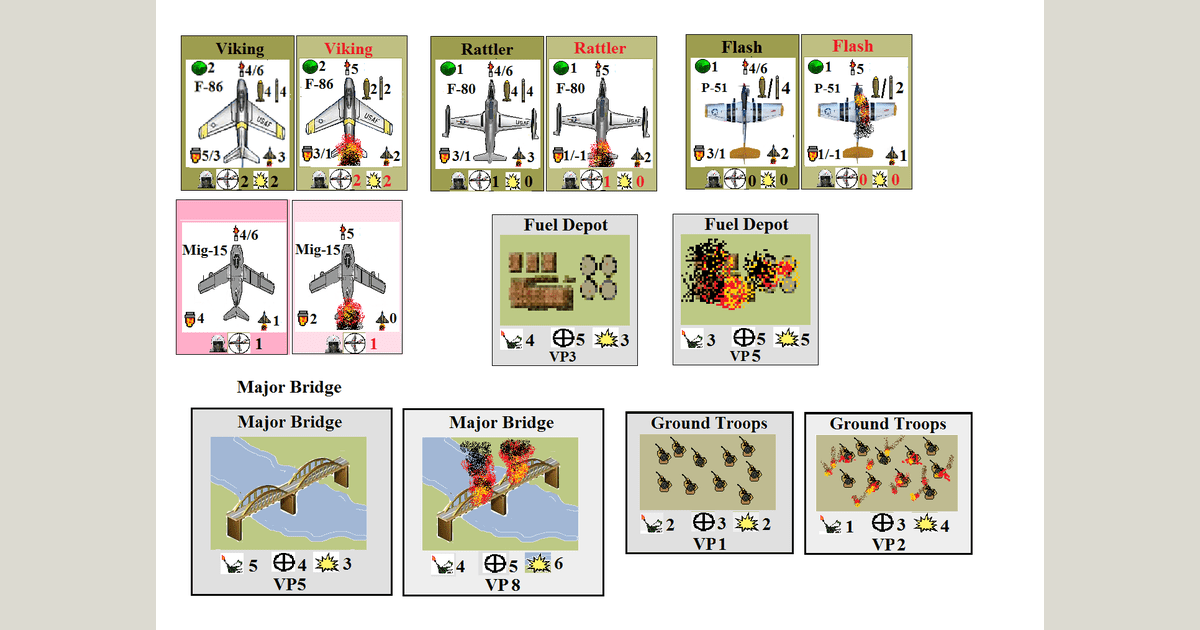 New Map for HOK | Hunters over Korea: A Solitaire Game of Air Combat ...