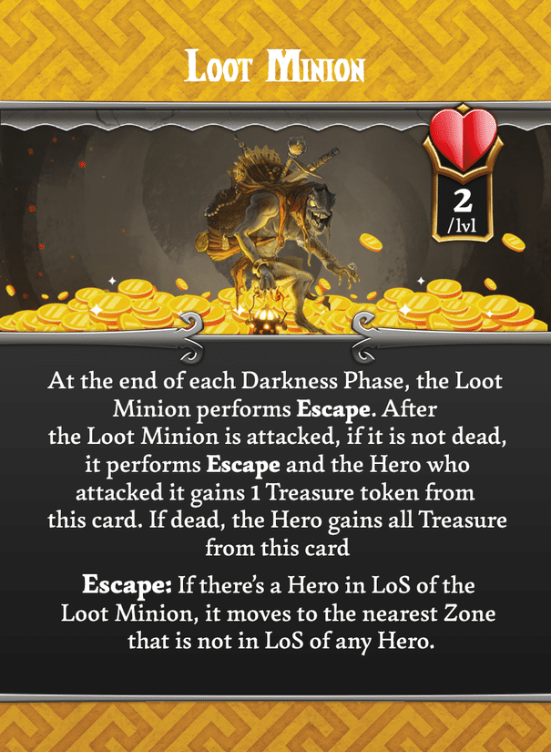 Loot Minion Card & Door Card for MD2 | Massive Darkness 2: Hellscape