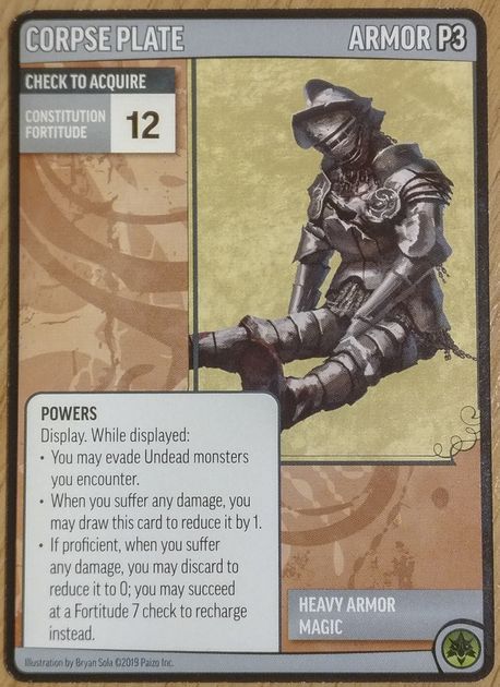 Pathfinder Adventure Card Game: Core Set – Corpse Plate promo card ...