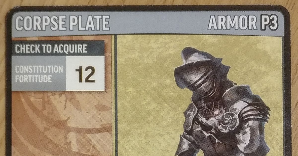 Pathfinder Adventure Card Game: Core Set – Corpse Plate promo card ...