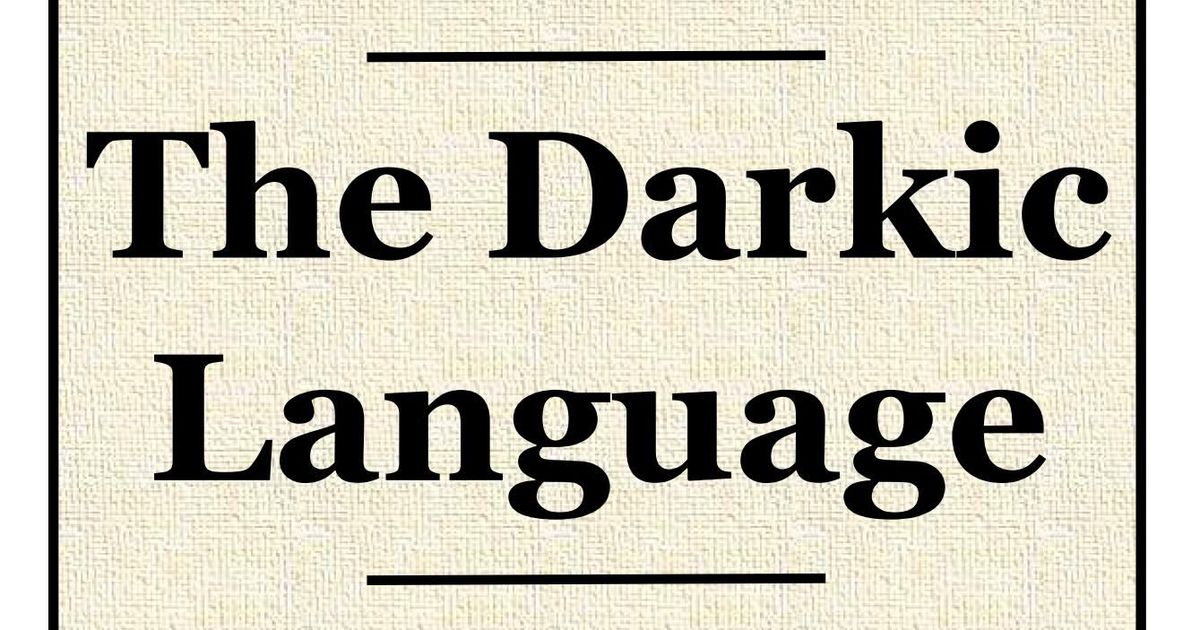 The Darkic Language | RPG Item | RPGGeek