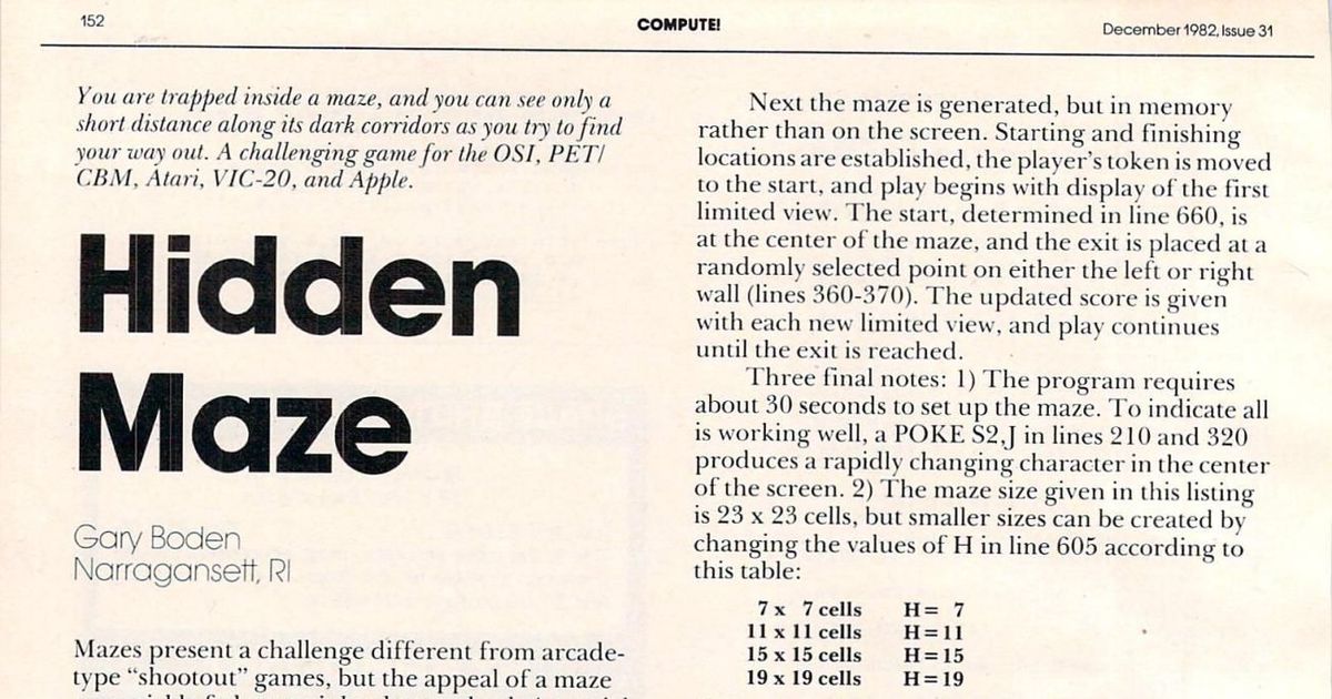 Hidden Maze | Video Game | VideoGameGeek