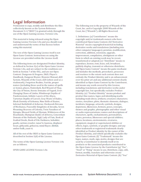 French System Reference Document 5.1 (SRD5) | System Reference Document ...