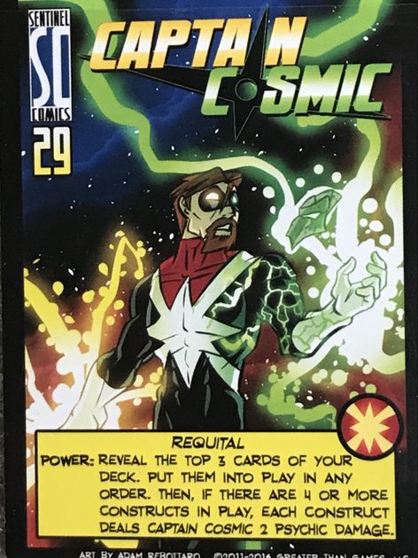 Sentinels of the Multiverse: Captain Cosmic Promo Card | Board Game ...