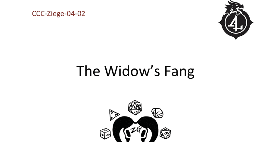 CCC-Ziege-04-02: The Widow's Fang | RPG Item | BoardGameGeek