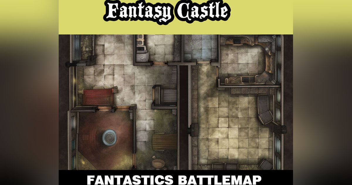 Fantastics Battlemap: Fantasy Castle | RPG Item | BoardGameGeek
