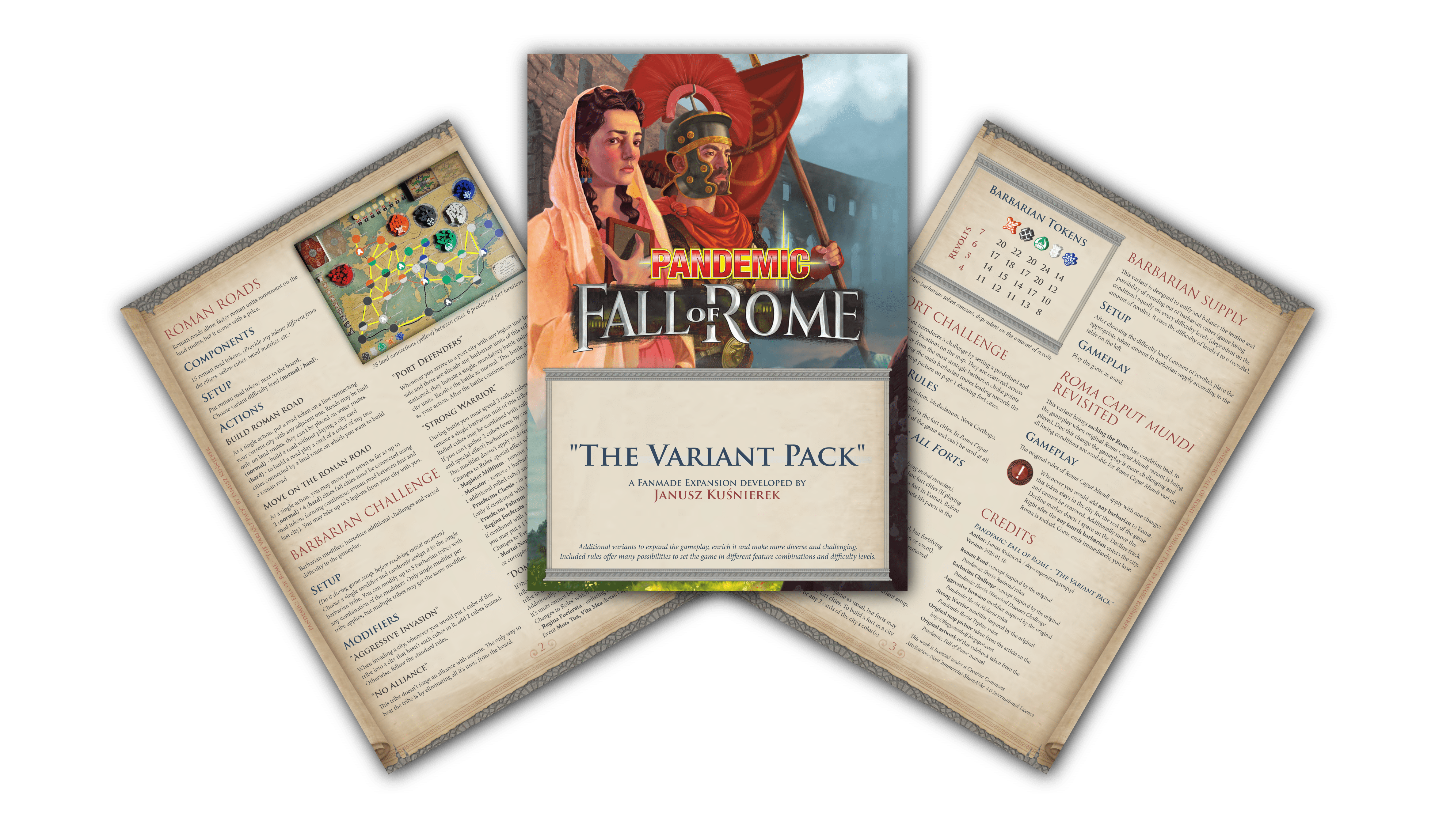 Pandemic: Fall of Rome - "The Variant Pack" (Fanmade Expansion) | Fall ...
