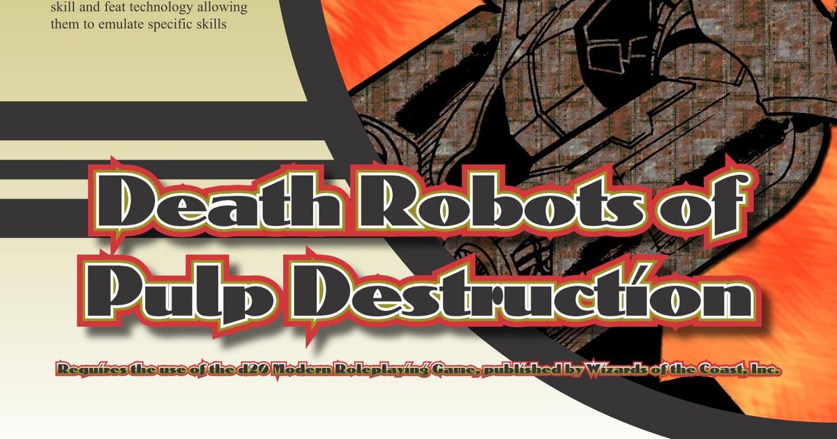 Death Robots of Pulp Destruction | RPG Item | RPGGeek