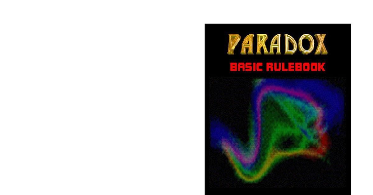 Paradox Basic Rulebook (Faight Industries) Version 2 | RPG Item ...