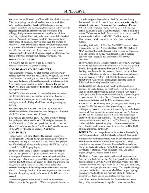 Mindslave | RPG Item | RPGGeek