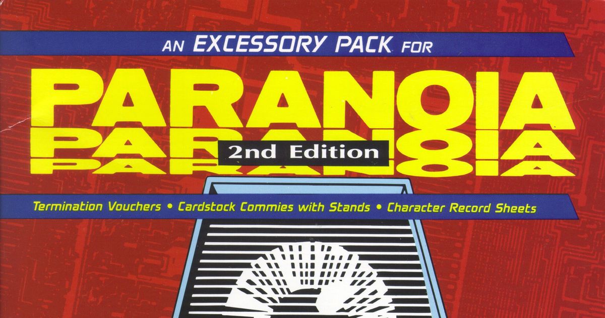 Paranoia Excessory Pack | RPG Item | RPGGeek