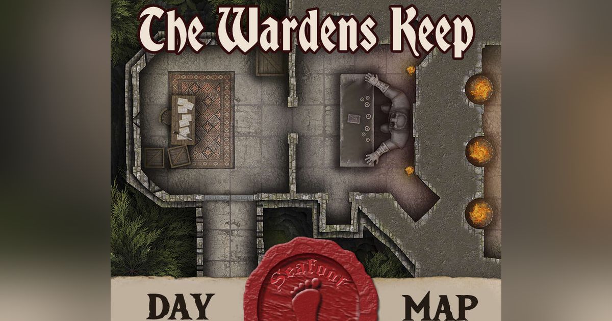 The Wardens Keep - Day Map | RPG Item | RPGGeek