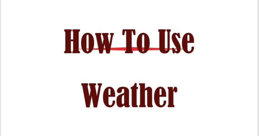 How to Use Weather | RPG Item | RPGGeek