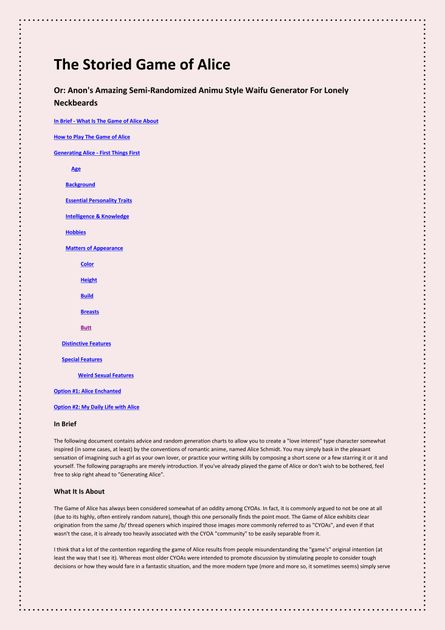 The Storied Game of Alice | RPG Item | RPGGeek