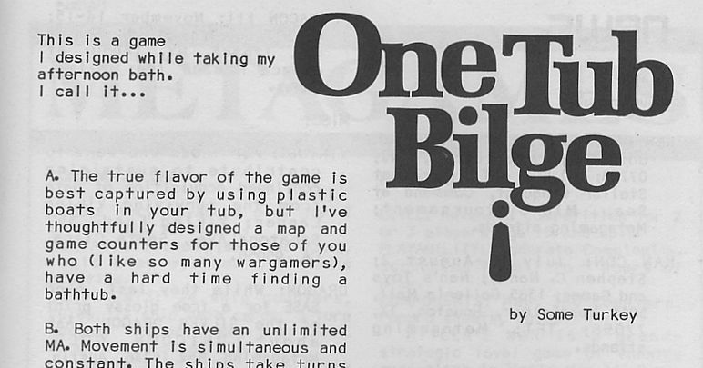 One Tub Bilge | Board Game | BoardGameGeek