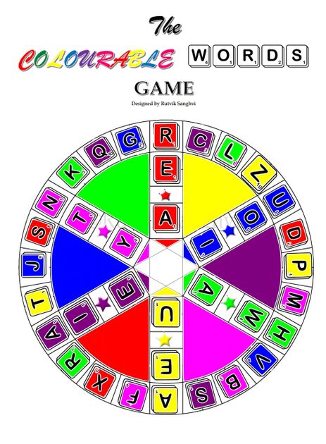 The Colourable Words Game Version 1.0 | The Colourable Words Game