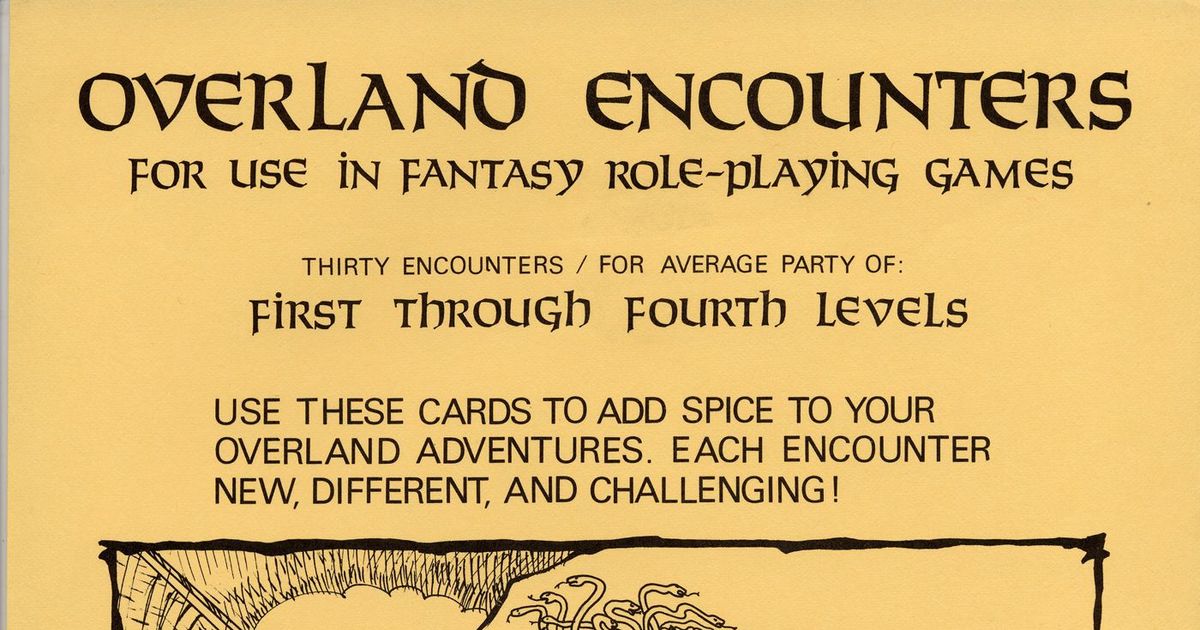 Overland Encounters: First Through Fourth Levels | RPG Item | RPGGeek