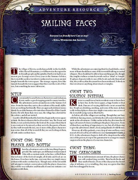 Smiling Faces | RPG Item | RPGGeek
