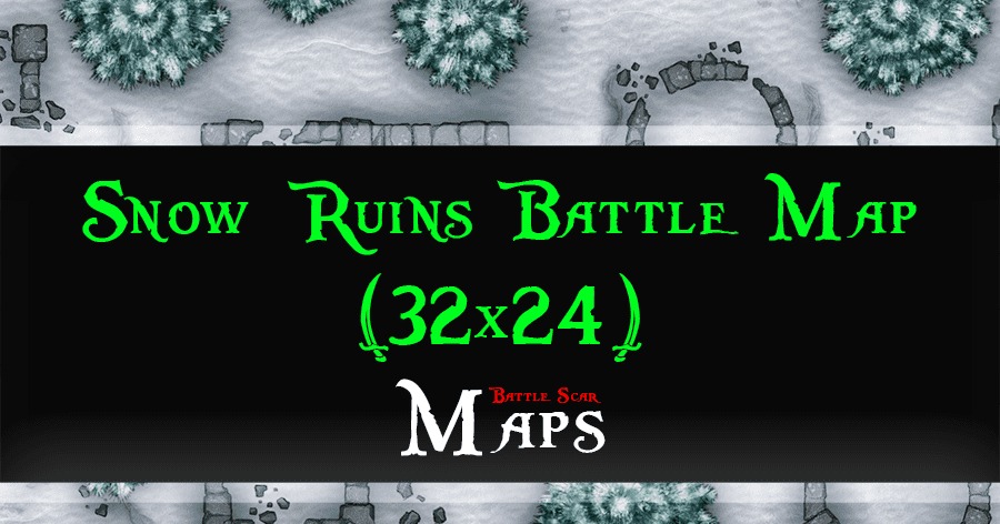 Snow Ruins Battle Map (32x24) | RPG Item | RPGGeek