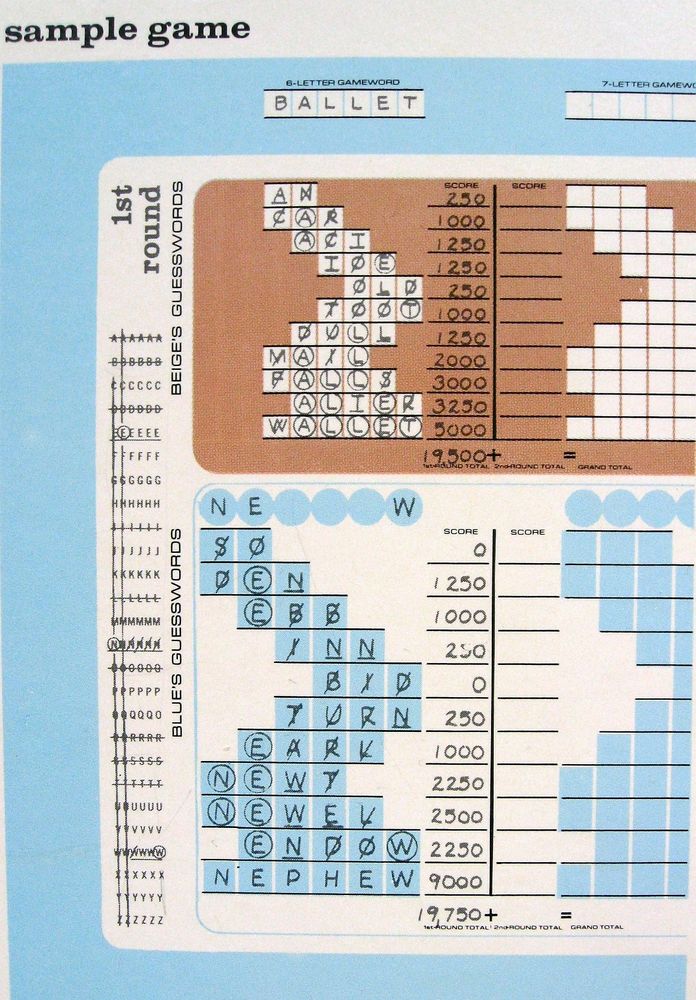 Rules summary and sample game | What's My Word?