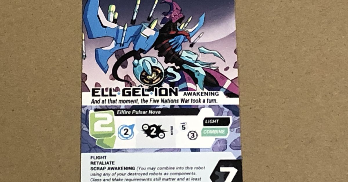 A.E.G.I.S.: Combining Robot Strategy Game – Ell Gel Ion Promo Card ...