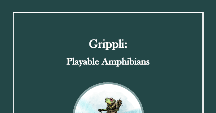 Grippli: Playable Amphibians | RPG Item | RPGGeek