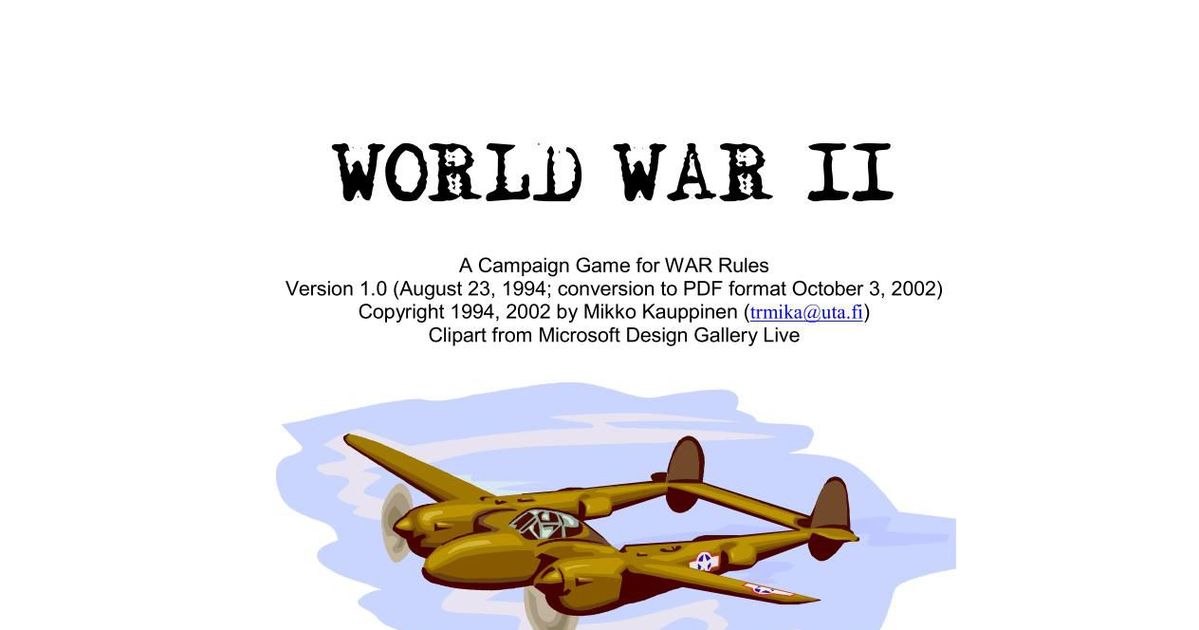 World War II | RPG Item | RPGGeek