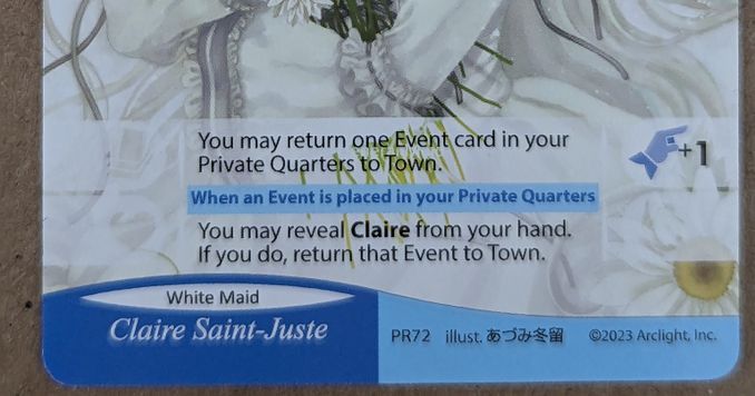 Tanto Cuore: Claire Saint-Juste Alternate Art Promo Card | Board Game ...