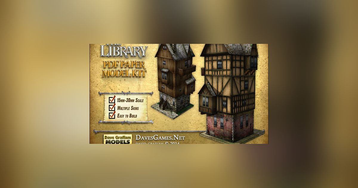 Library Paper Model | RPG Item | RPGGeek