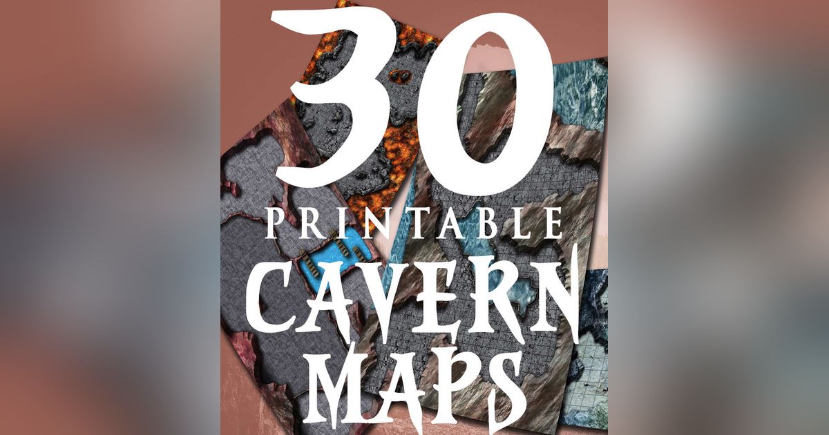 30 Printable Cavern Maps | RPG Item | RPGGeek