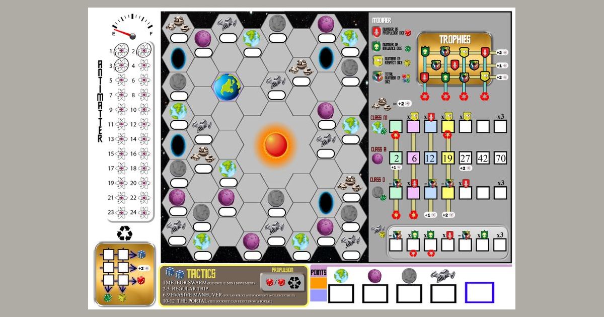 Print and Play: Dice in Space | Juegos Roll & Write | BoardGameGeek