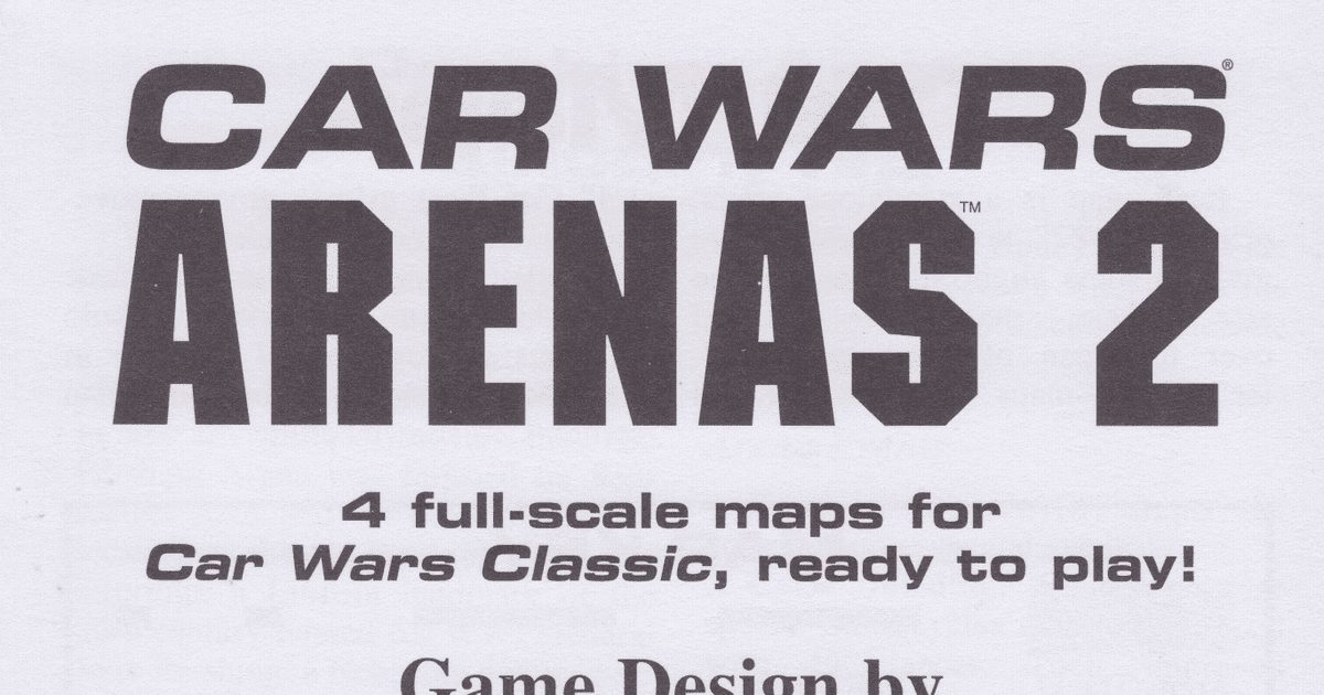 Car Wars Arenas 2 | Board Game | BoardGameGeek