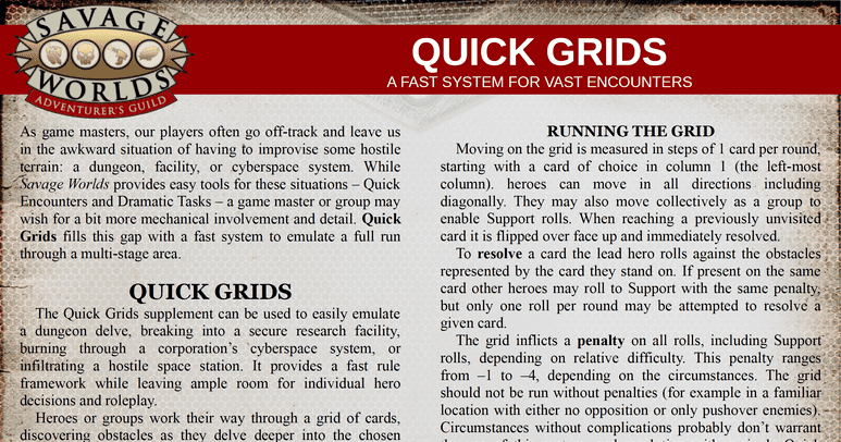 Quick Grids | RPG Item | RPGGeek