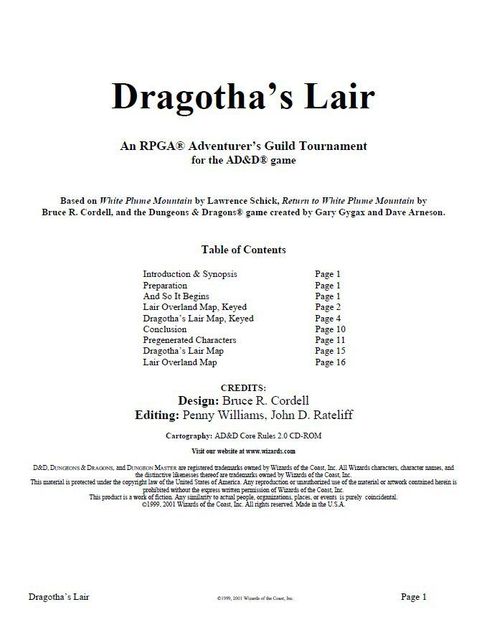 Dragotha's Lair | RPG Item | RPGGeek