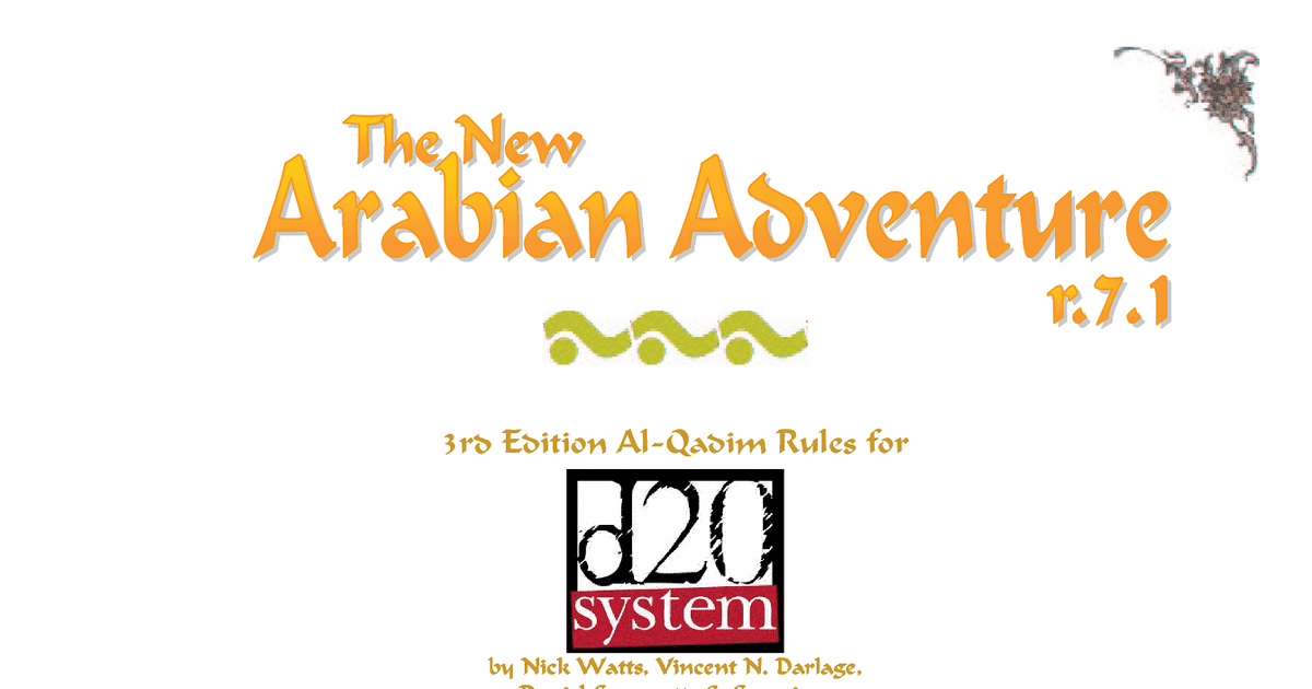 The New Arabian Adventure | RPG Item | RPGGeek