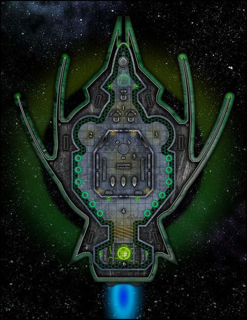 VTT Map Set 307: Starship Deckplan: Aurora Portal Starship | RPG Item ...