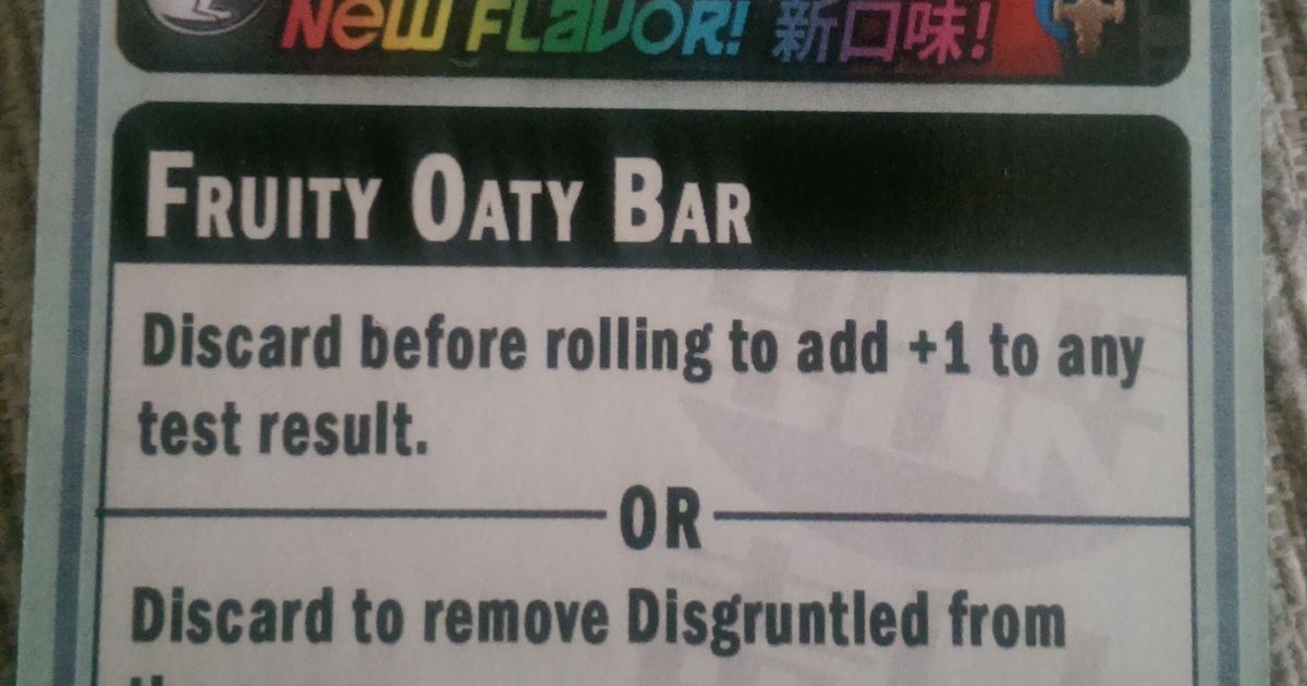 Firefly: The Game – Fruity Oaty Bar Promo Card | Board Game | BoardGameGeek