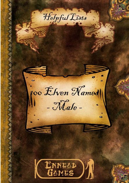 100 Elven Names - Male | RPG Item | RPGGeek