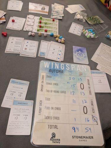 Wingspan Scoresheet (Automa and Multiplayer) | Wingspan